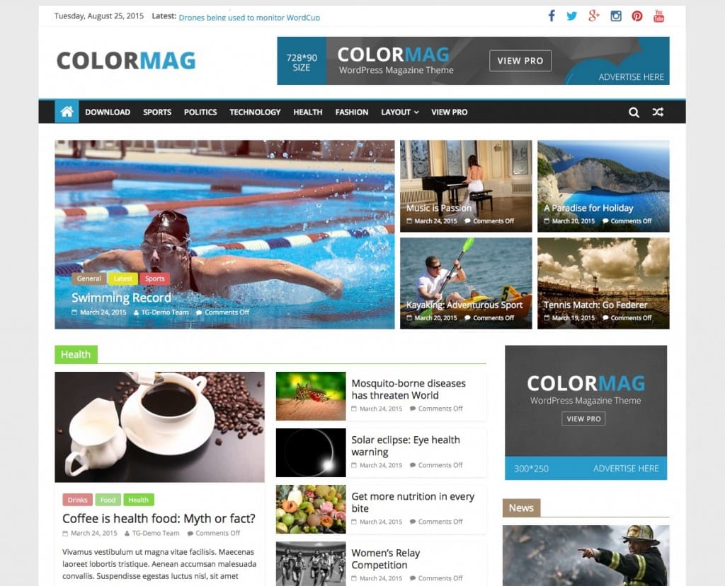 Free wordpress themes for personal blog colormag 1024x829 Web Hosting 