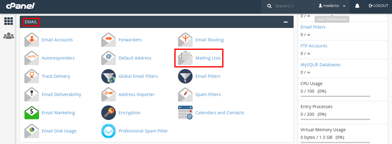 How To Create Mailing List In CPanel 