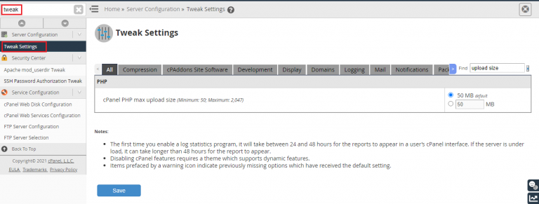 How To Increase Upload Size For MySQL Database Via WHM how-to-increase-upload-size-for-mysql-database-via-whm